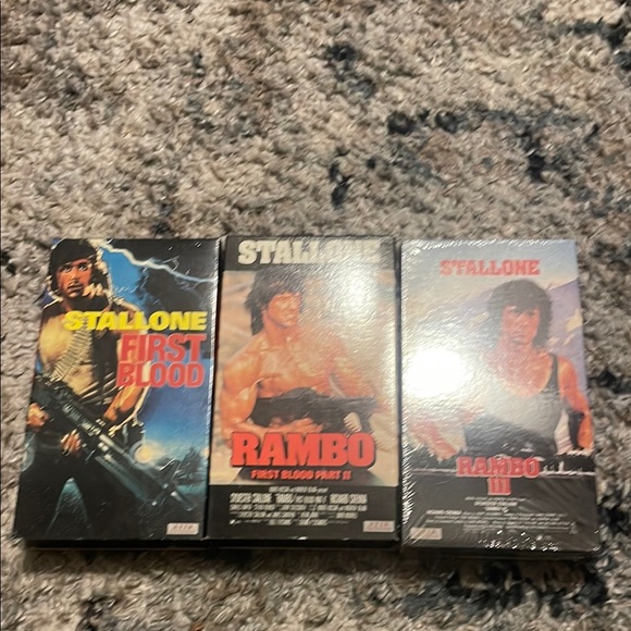 Media | Stallone Rambo Vhs Trilogy Set | Poshmark